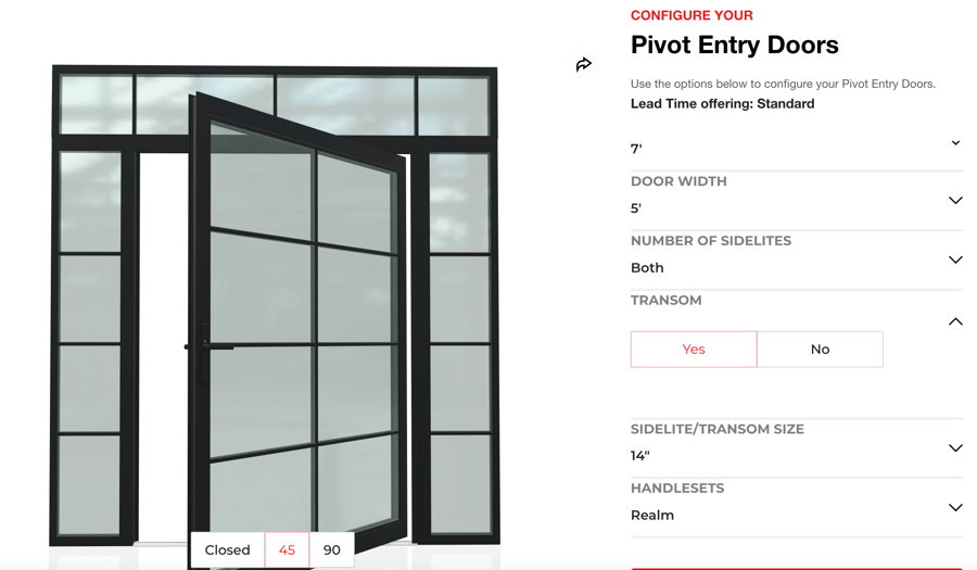Custom Door 3D Visualizer & Customer Engagement Driver | Threekit