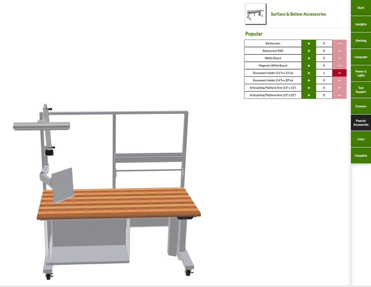 Visual Commerce for Work Stations
